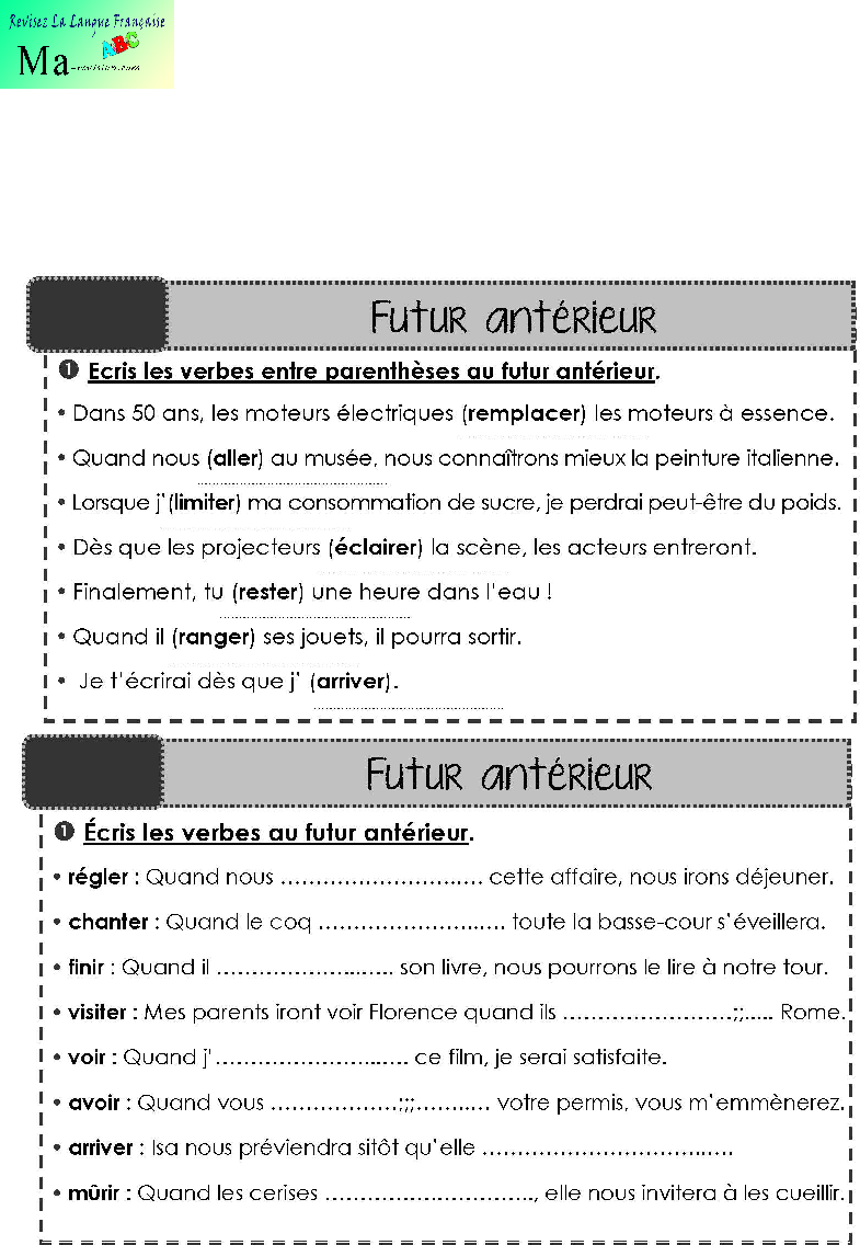'ma-revision.com 'exercice-sur-futur-anterieur-conjugaison-ma-revision.com