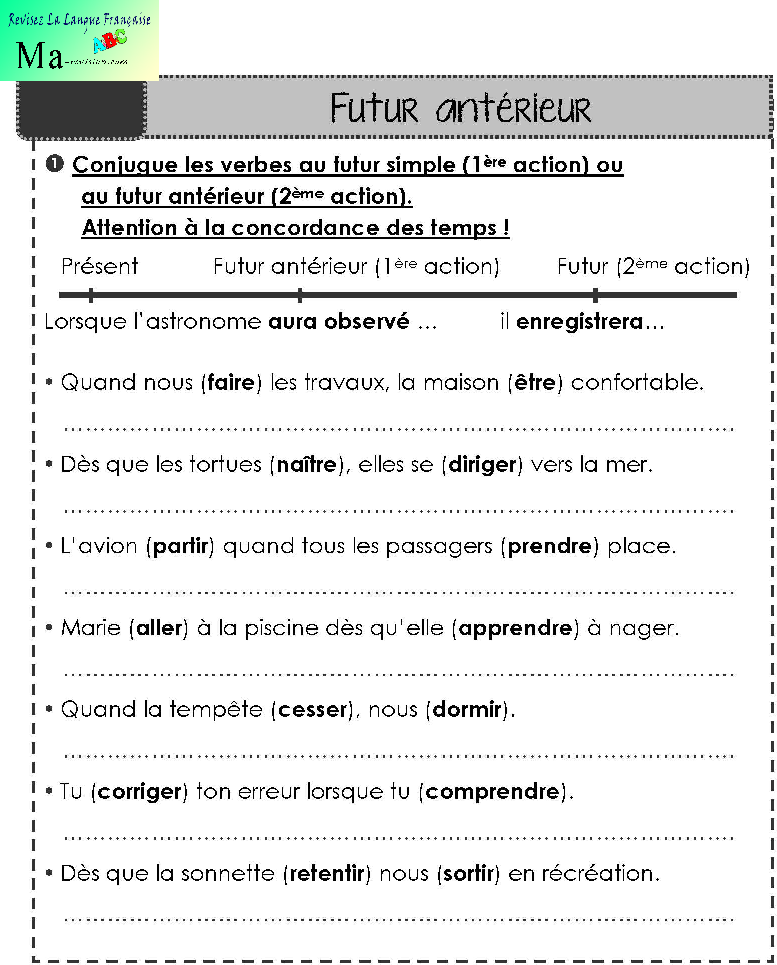 'ma-revision.com 'exercice-sur-futur-anterieur-conjugaison-ma-revision.com