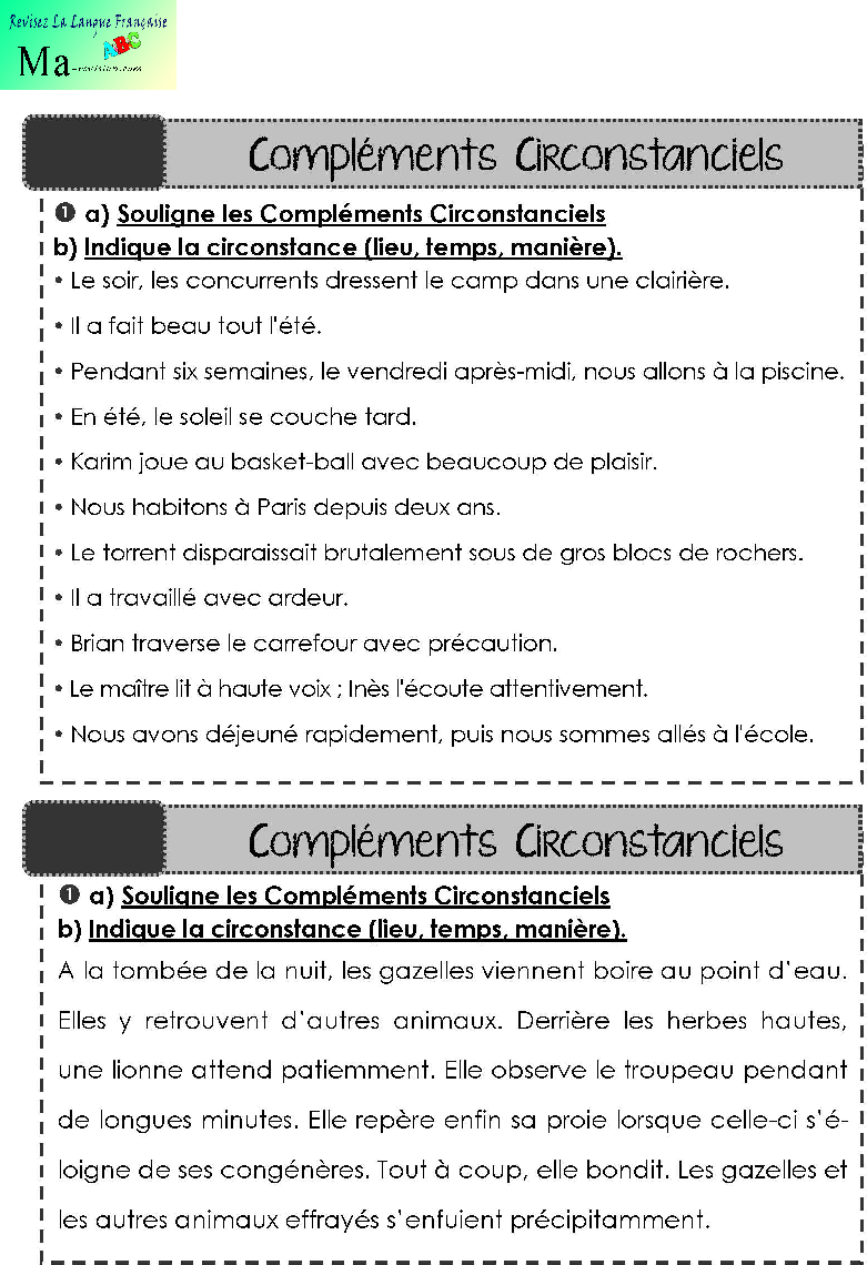 'ma-revision.com 'execice-sur-complements-circonstanciels-grammaire-ma ...