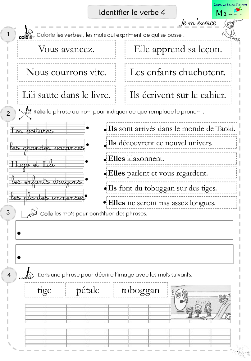 'ma-revision.com 'identifier-le-verbe-grammaire-ma-revision.com