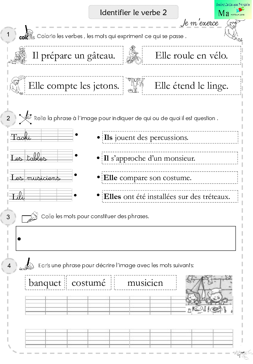 'ma-revision.com 'identifier-le-verbe-grammaire-ma-revision.com