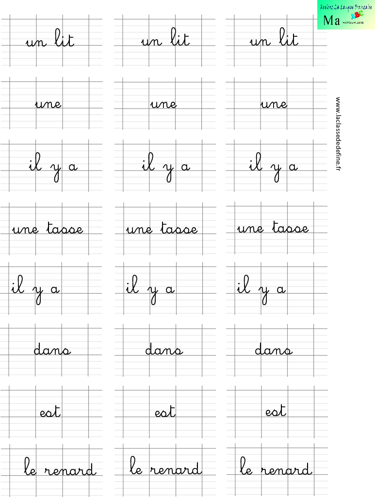 leçons et excercices lre-et-ecrire langue française