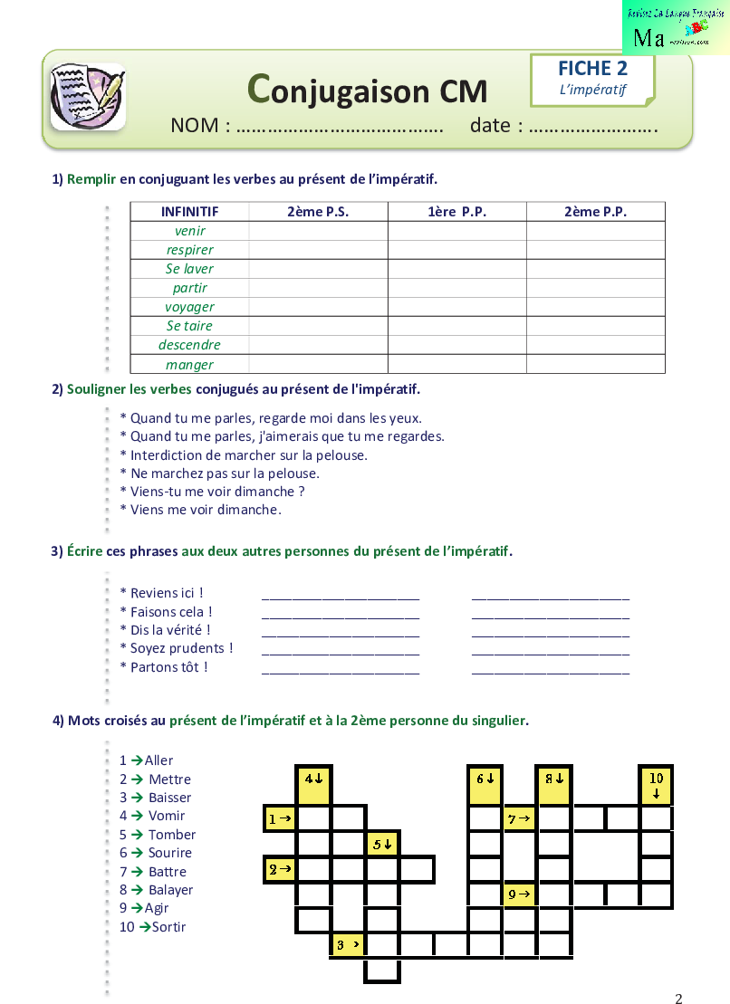 'ma-revision.com 'exercice-sur-l-imperatif