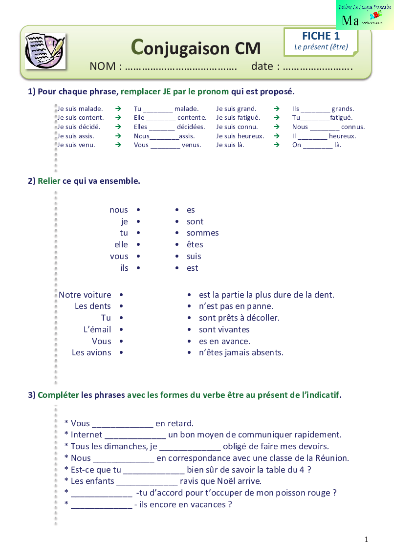 'ma-revision.com 'exercice-sur-le-present-de-l-indicatif