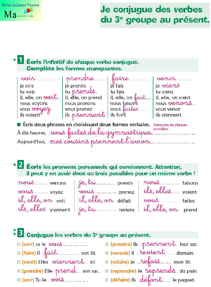 'ma-revision.com 'conjuguer-les-verbes-au-present