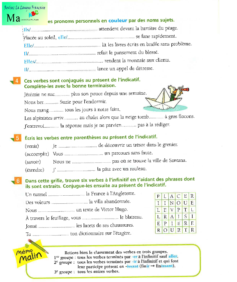 'ma-revision.com 'le-present-de-l-indicatif