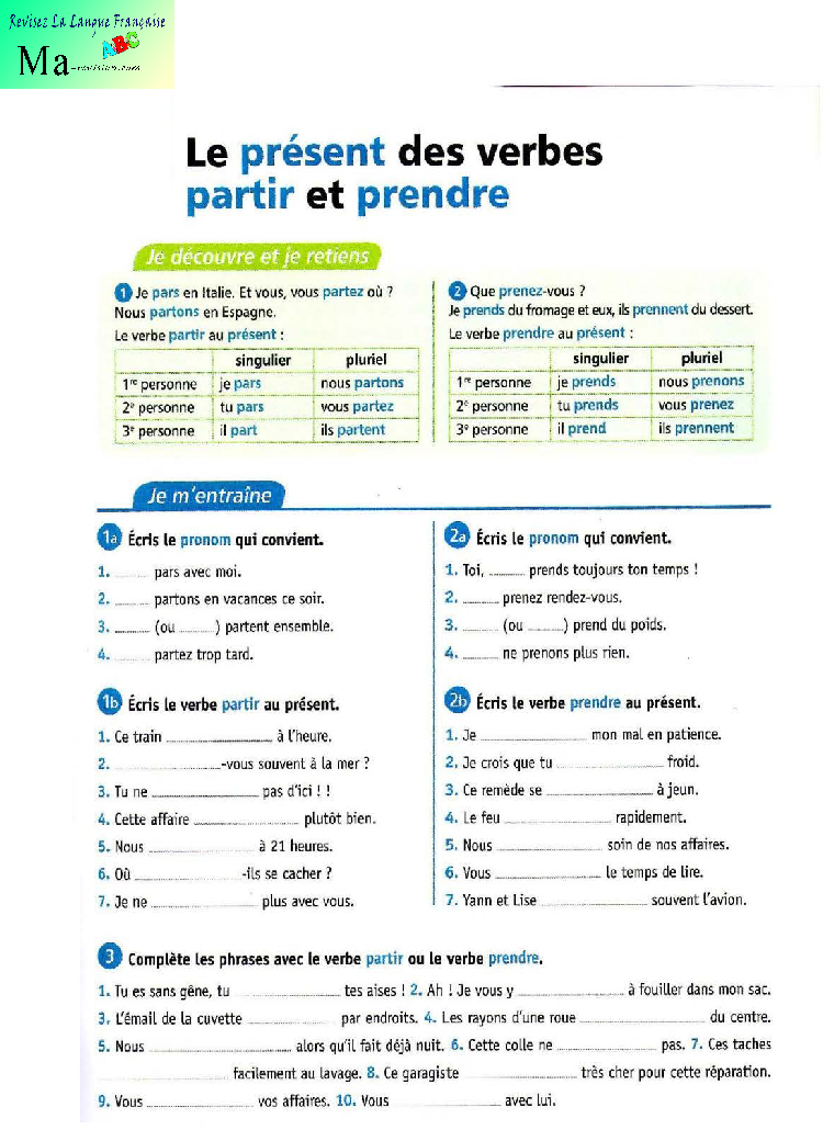 'ma-revision.com 'le-presents-des-verbes