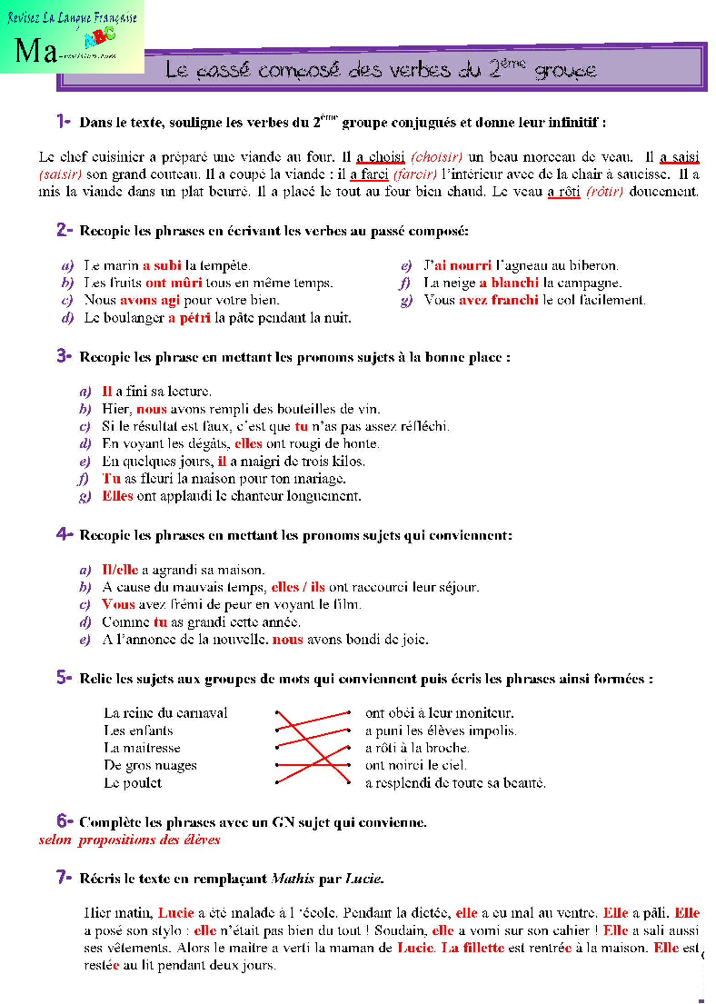 'ma-revision.com 'le-passé-composé-des-verbes