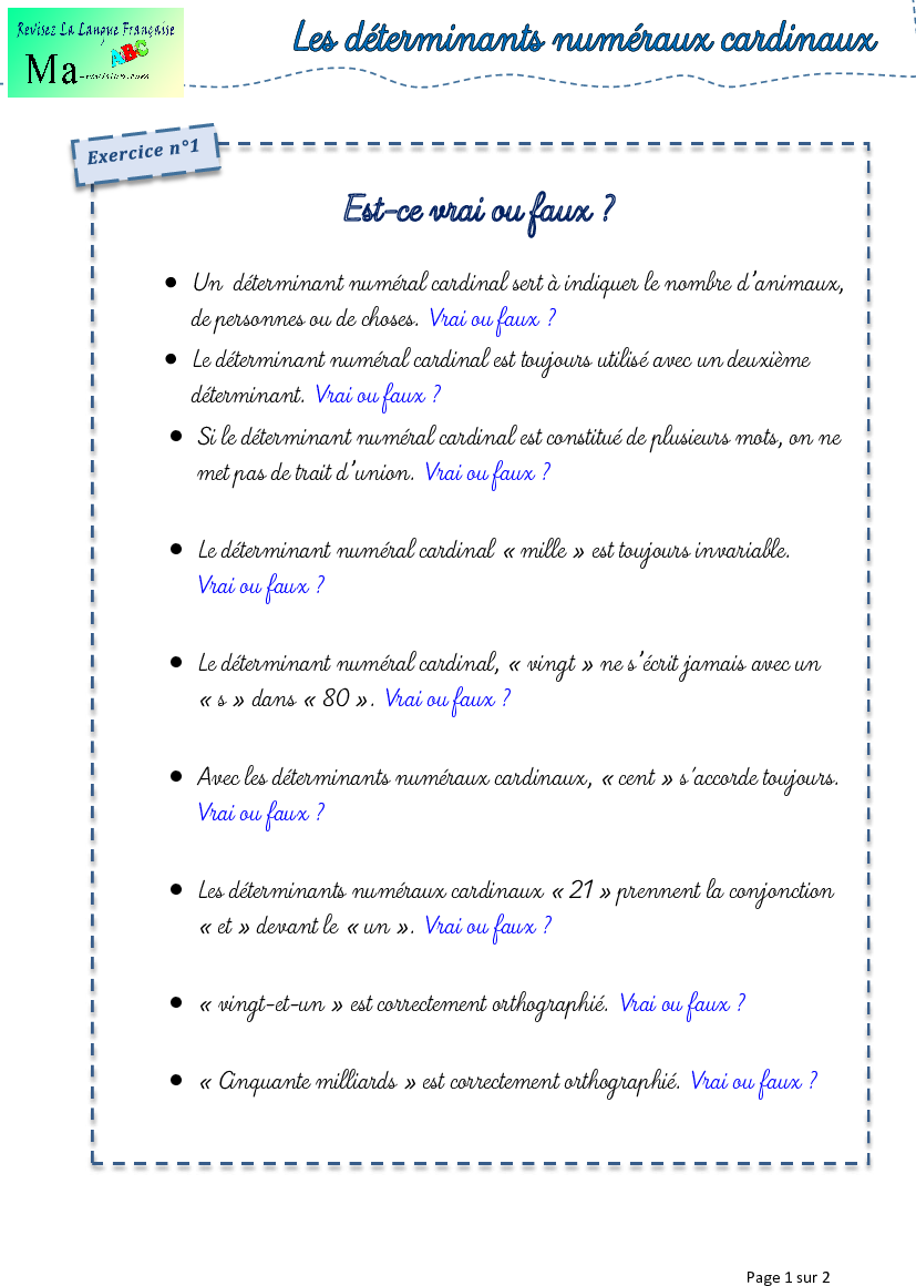 'ma-revision.com '12-lecon-determinants-numeraux-cardinaux-grammaire-ma ...