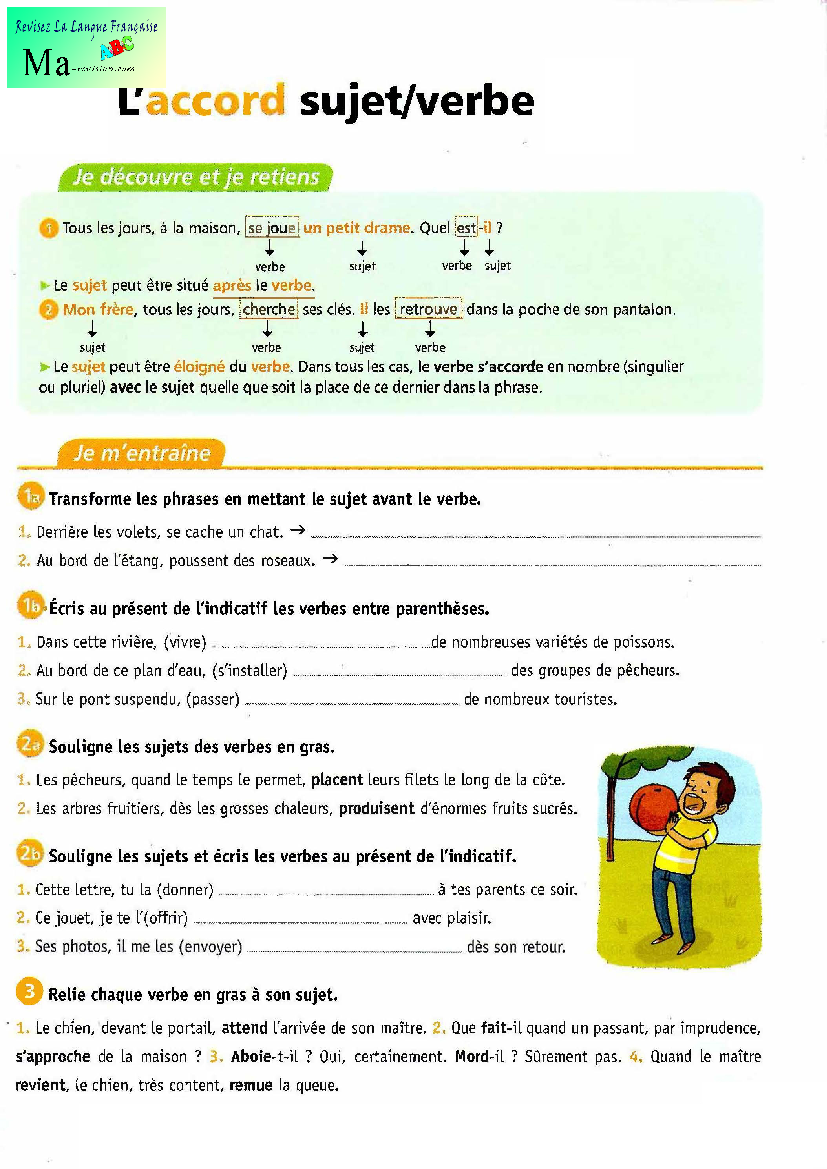 'ma-revision.com 'accord-sujet-verbe-grammaire-ma-revision.com