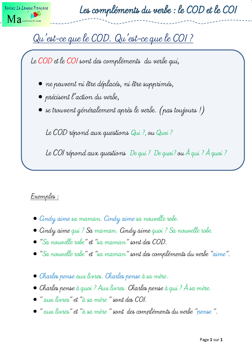 'ma-revision.com '4-lecon-complements-verbe-COD-COI