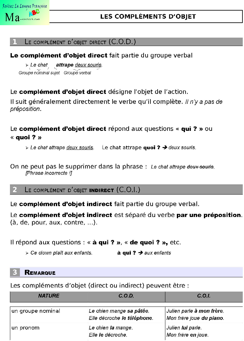 'ma-revision.com 'les-complements-d-objet