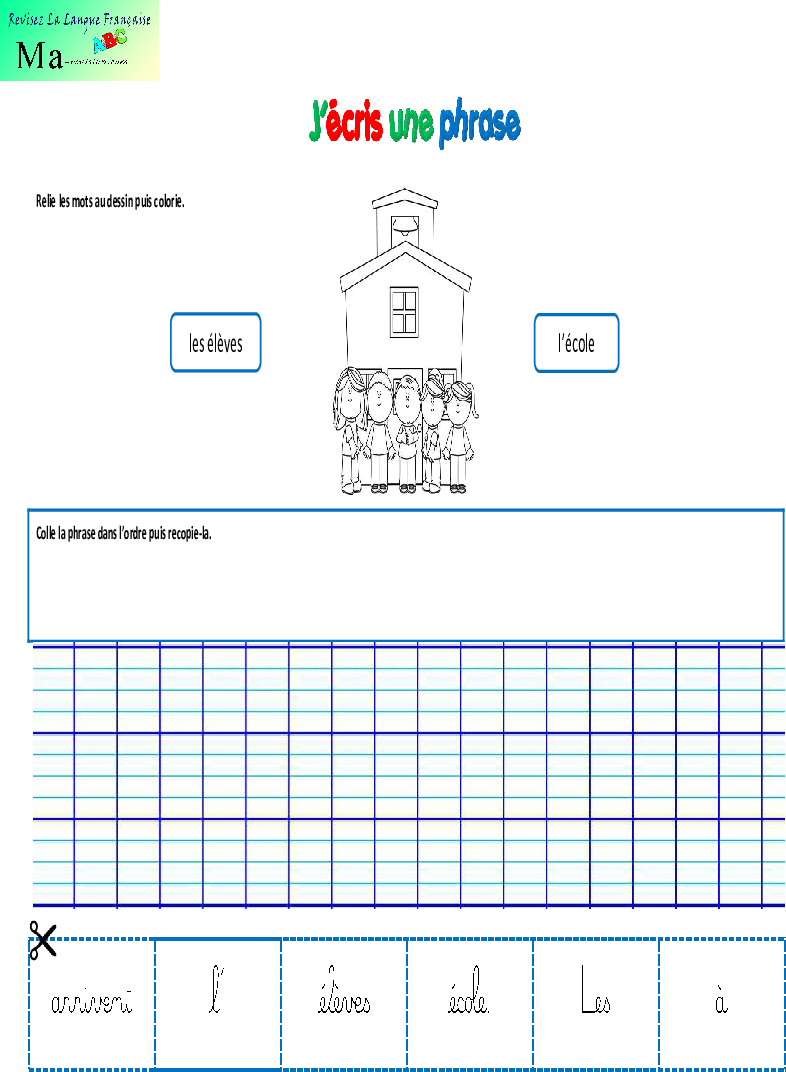'ma-revision.com 'Jécris-une-phrase-l-ecole-grammaire-ma-revision.com