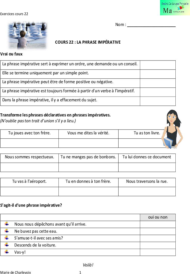 Fiches et exercices de grammaire pour ce2