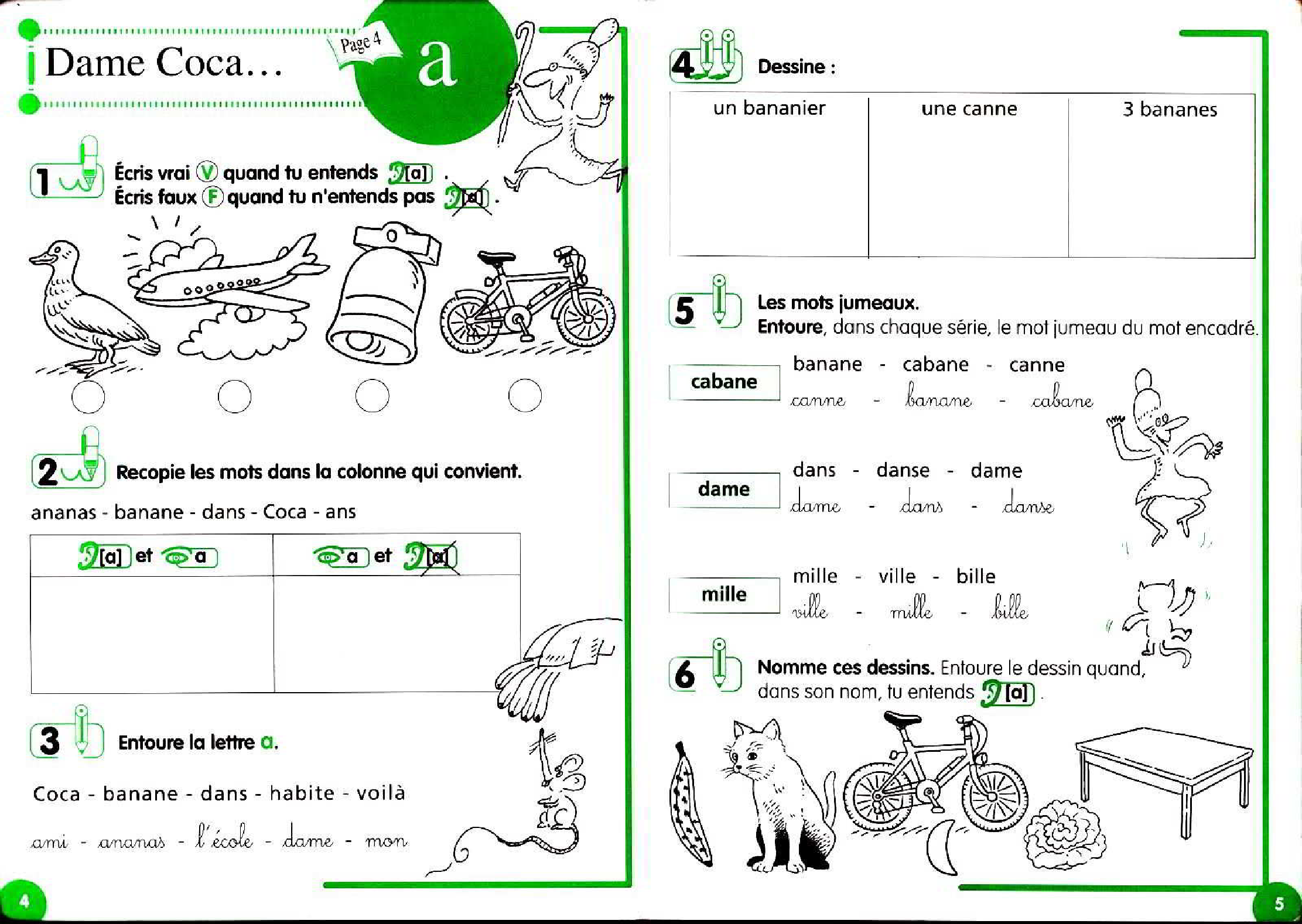 'ma-revision.com 'Dame Coca lecture CP cahier d exercices ma revision.com